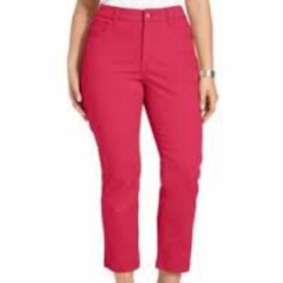 Jeans | Nydj Red Ankle Straight Leg Jeans Plus Size 2w | Poshmark